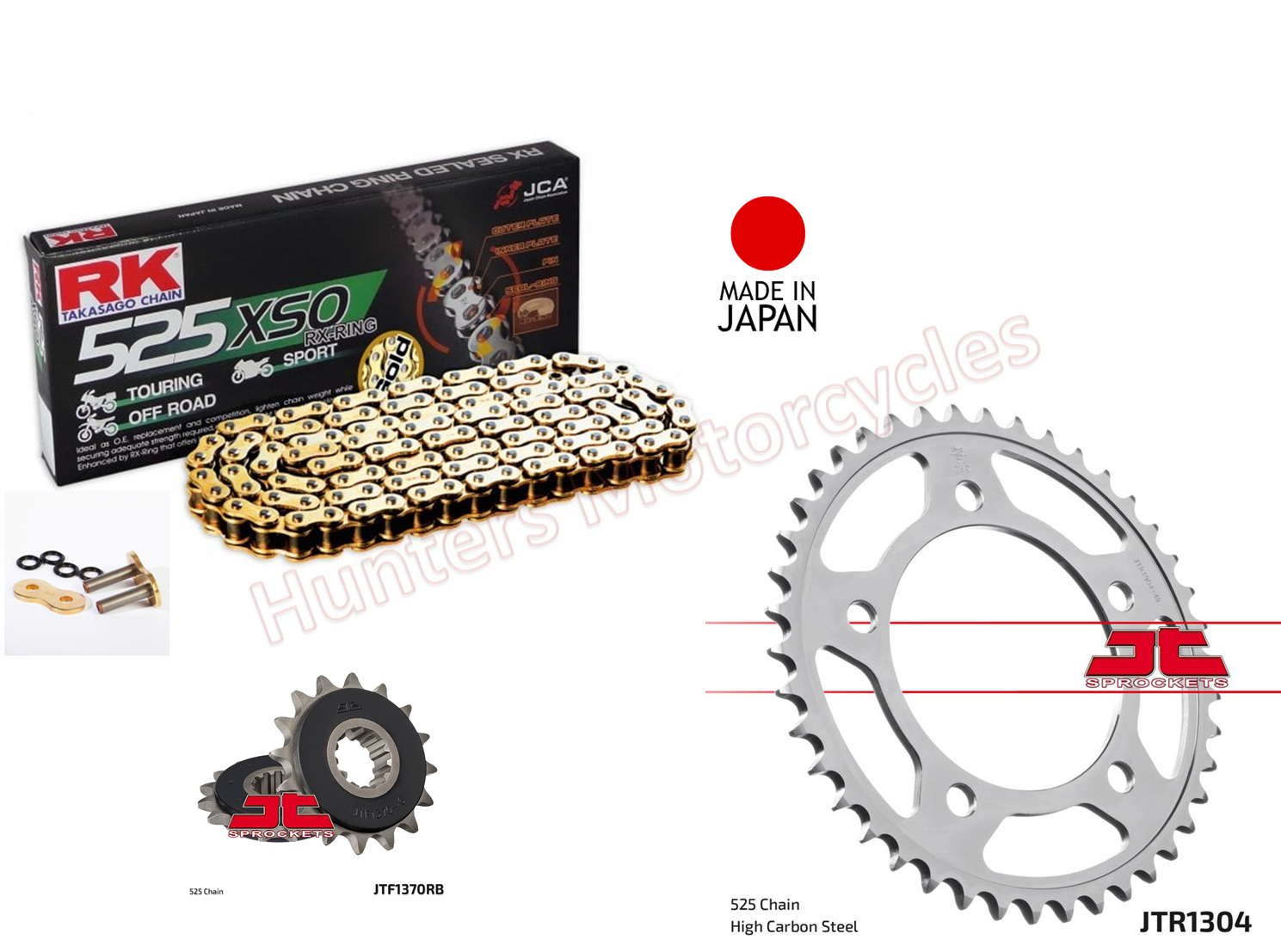 Honda CB650R JT Gold X-Ring Heavy Duty Chain and JT Quiet Sprocket Kit ...